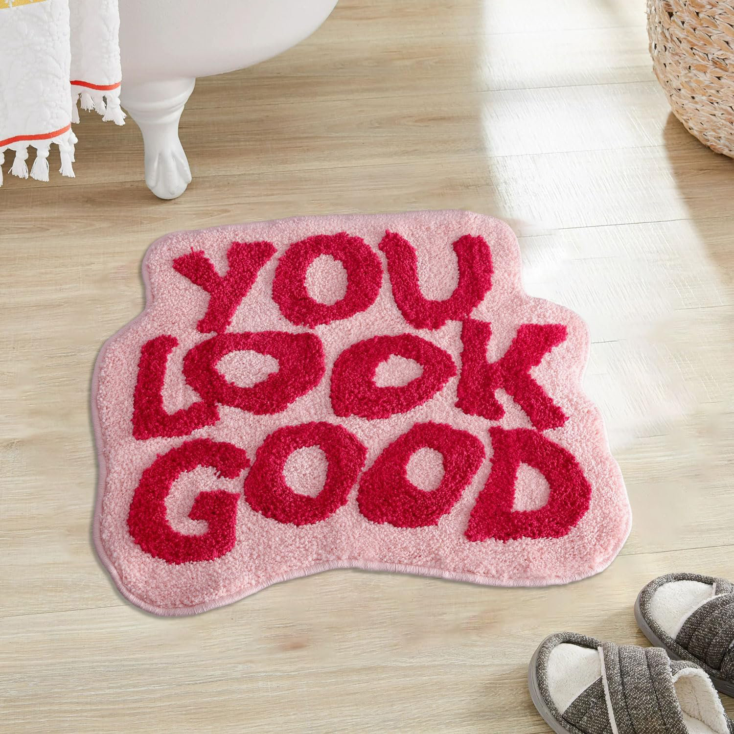 Trinx Bath Mat Bathroom Rugs Funny Cute Bath Rugs Non Slip Microfiber ...