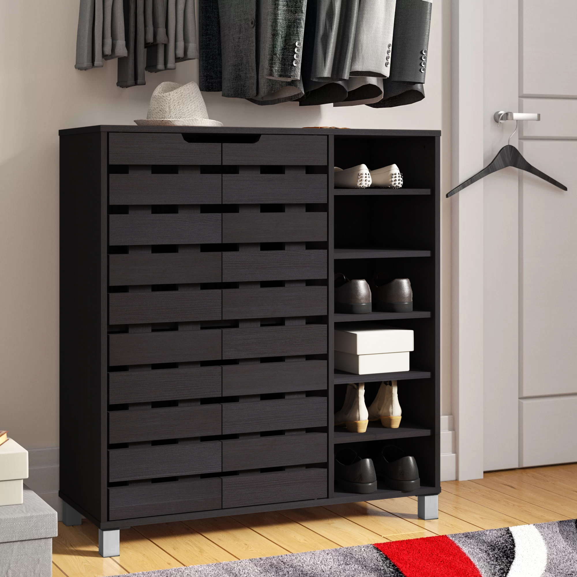Ebern Designs Spicer 24 Pair Shoe Storage Cabinet & Reviews - Wayfair ...