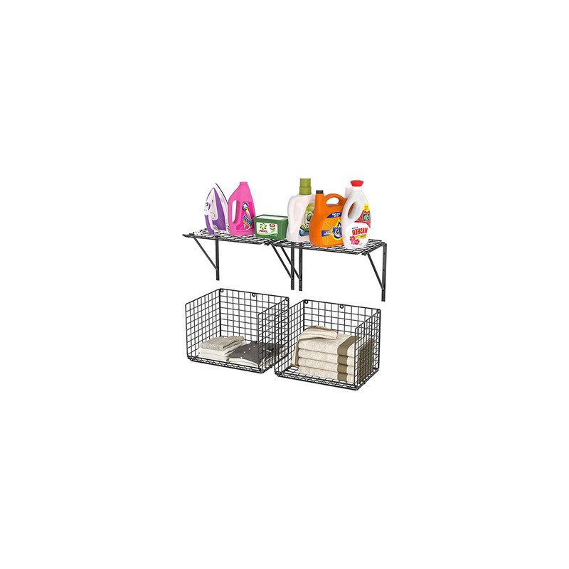 LIKOBI 2 Pack Laundry Room Shelve,Over Washer and Dryer Shelf, Wall ...