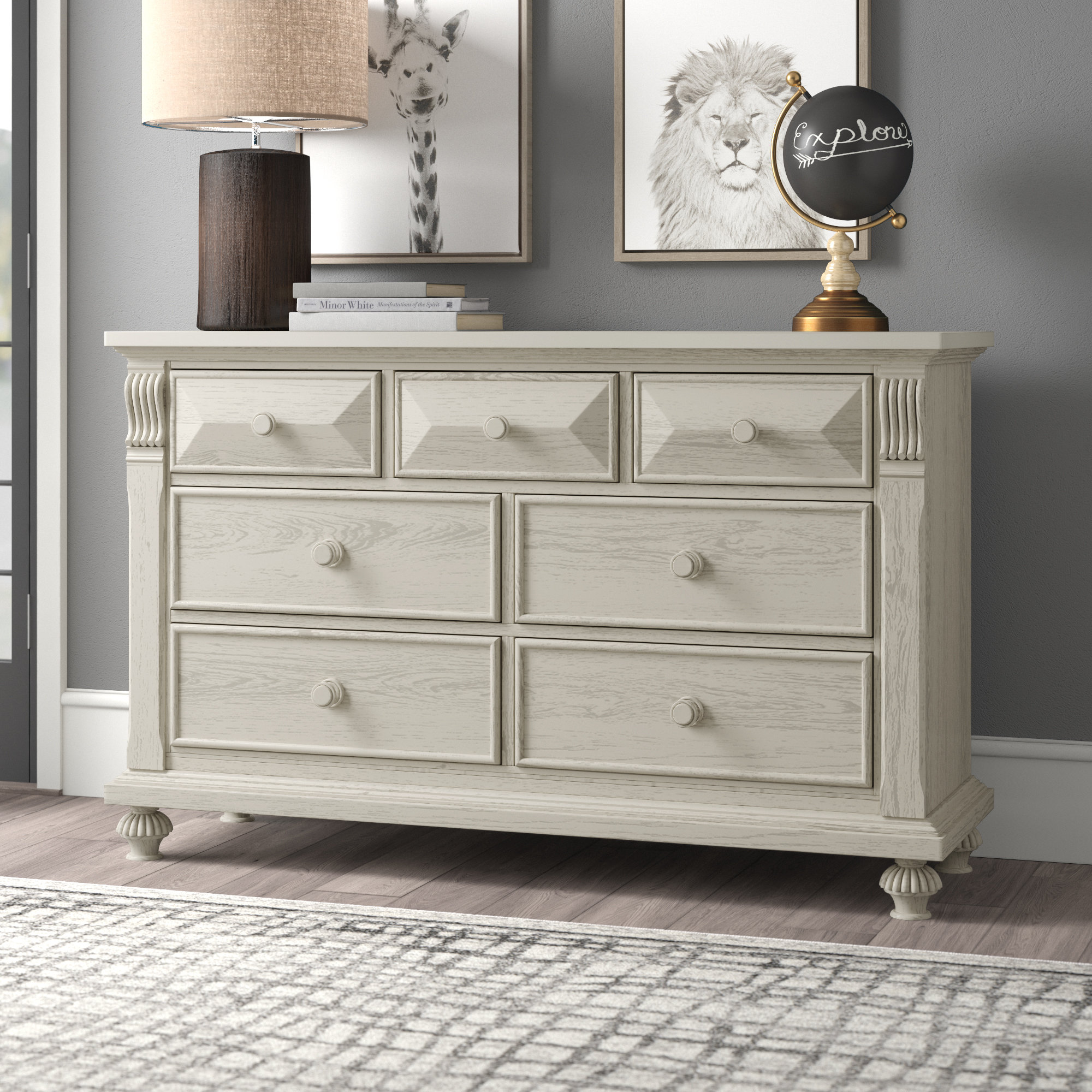 Viv + Rae™ Althoff 7 Drawer 56" W Solid Wood Double Dresser & Reviews ...