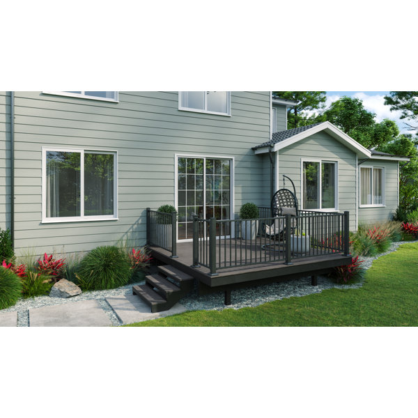 Fortress Building Products Apex 12' x 12' Freestanding PVC Deck and 3 ...
