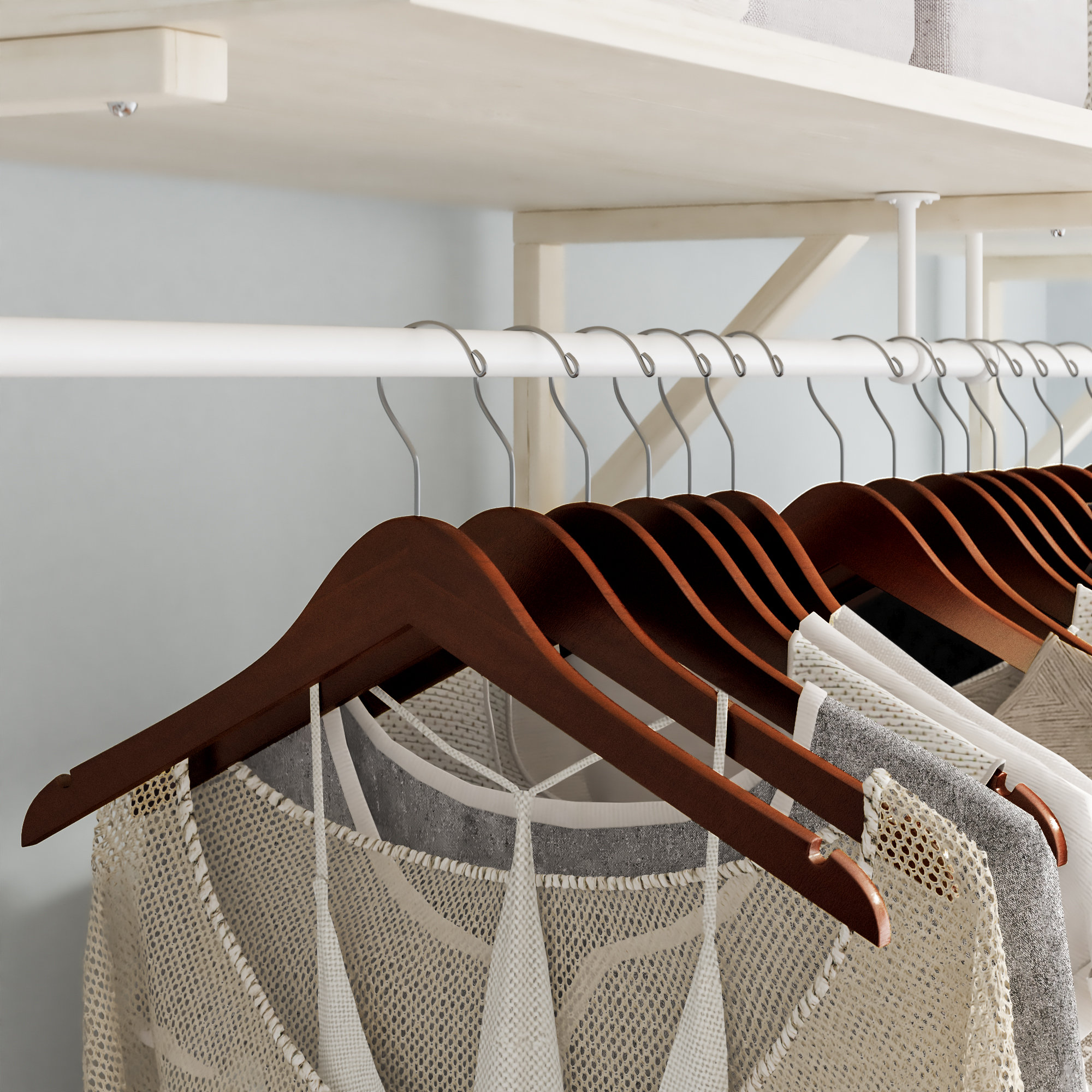 Rebrilliant Wood Top Hanger for Dress/Shirt/Sweater & Reviews | Wayfair