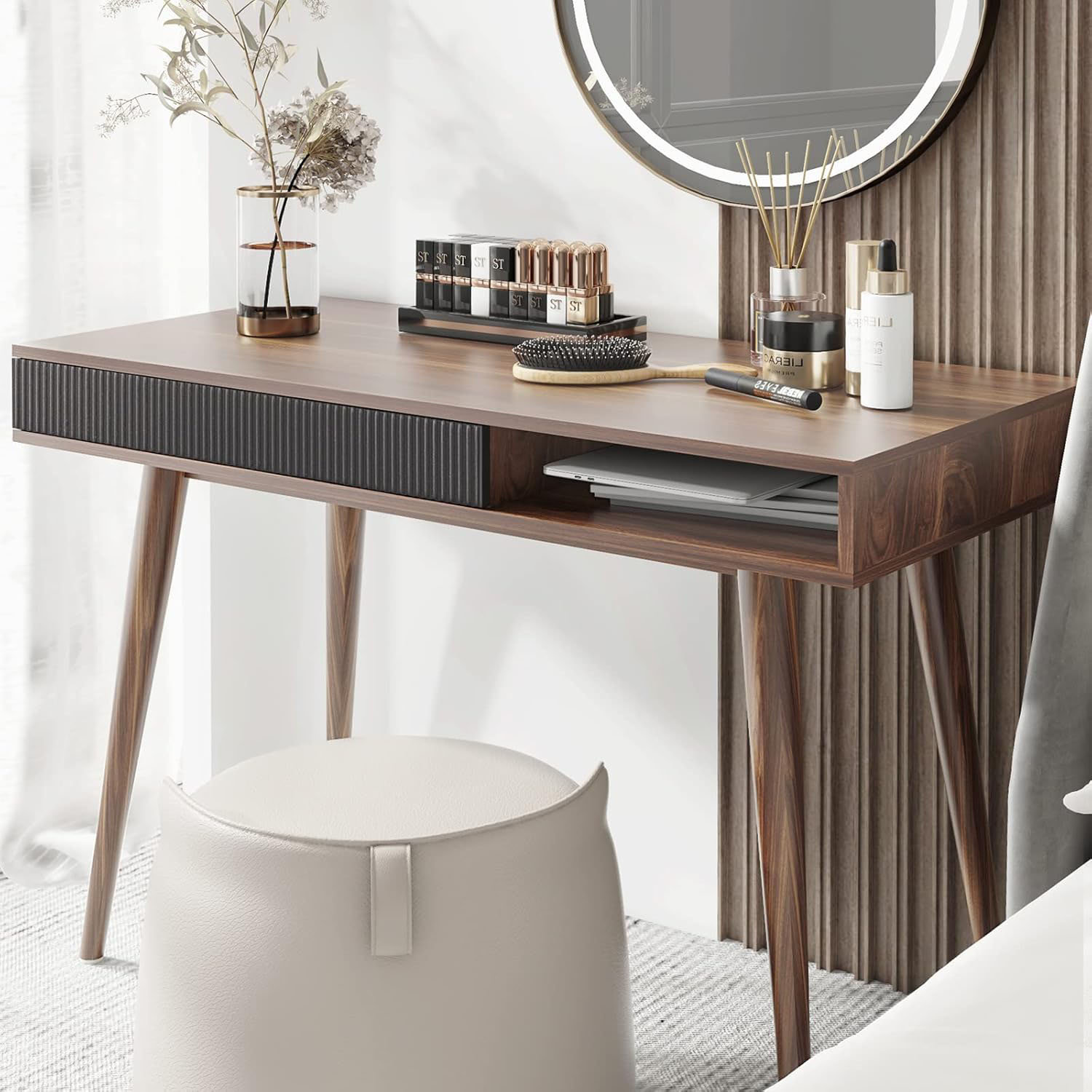 George Oliver 42" Wood Modern Office Desk With Drawer, Simple Writing ...