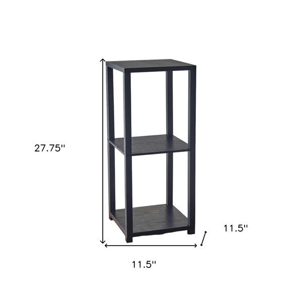 Latitude Run® Anyka Black Square End Table With Two Shelves & Reviews ...