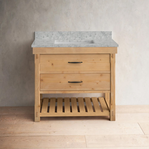 Farmhouse & Rustic Light Wood Bathroom Vanities | Birch Lane