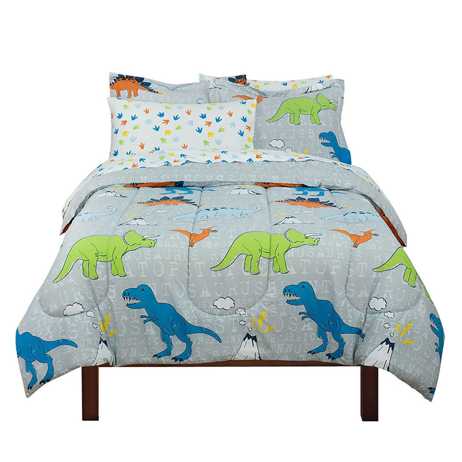 Royale Linens Dinosaur Walk Room Collection Dinosaur Walk Bed-in-a-Bag ...
