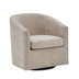 Ebern Designs Wanti Swivel Fabric Upholstered Barrel Accent Chair ...