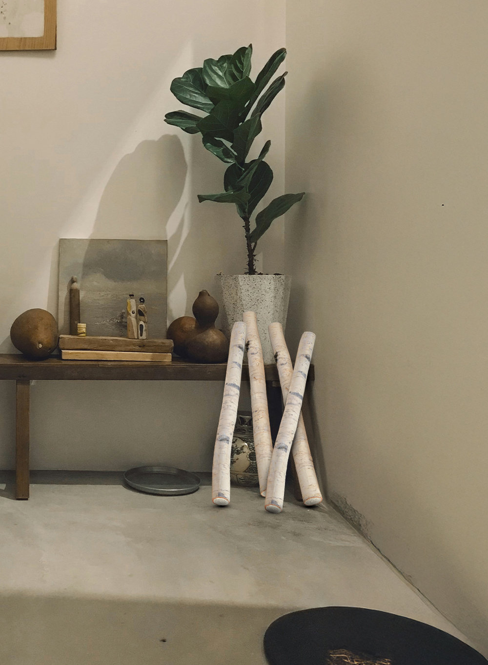 stacked log fireplace insert