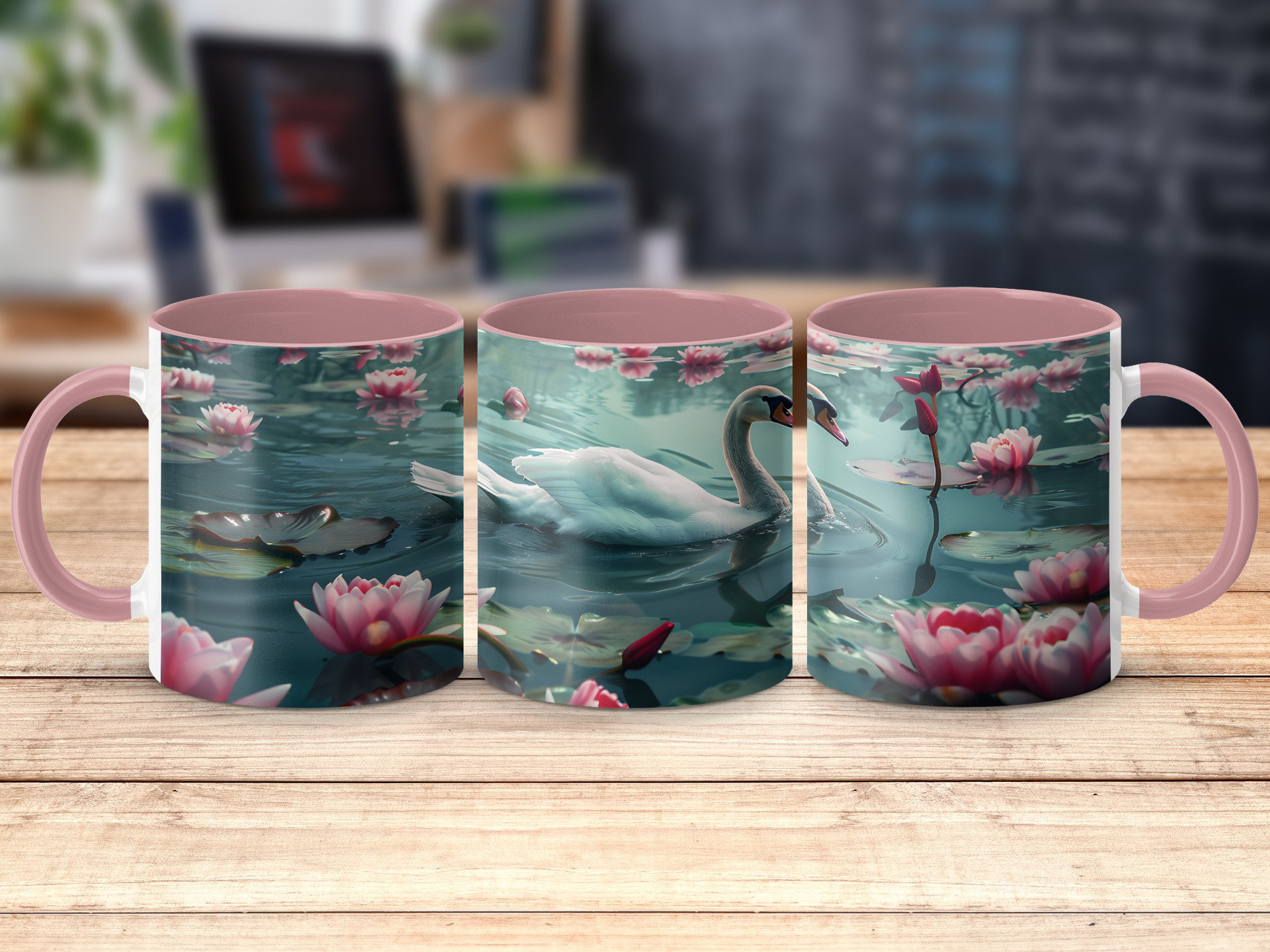 East Urban Home Set of 2 Realistic Animal Design 11oz Accent Mugs ...