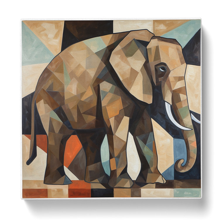 Latitude Vive Elephant Cubism No.4 - Print | Wayfair.co.uk