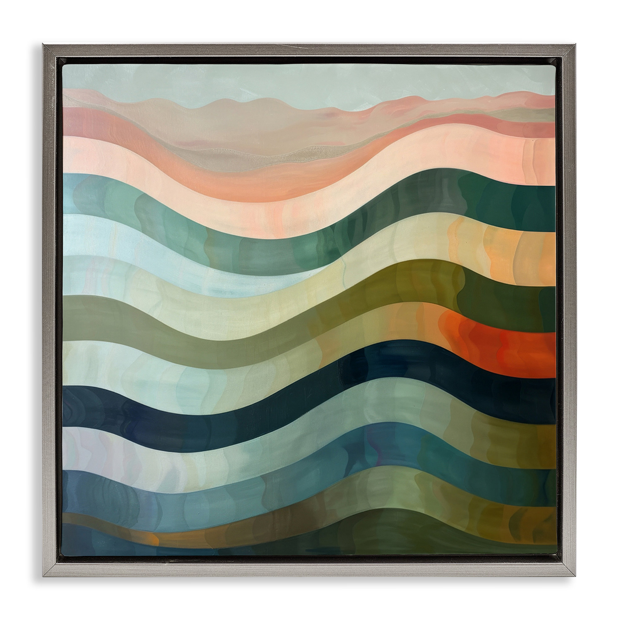 Latitude Run® Fluid Dynamic Stripes Floater Canvas Wall Art by Lazar ...
