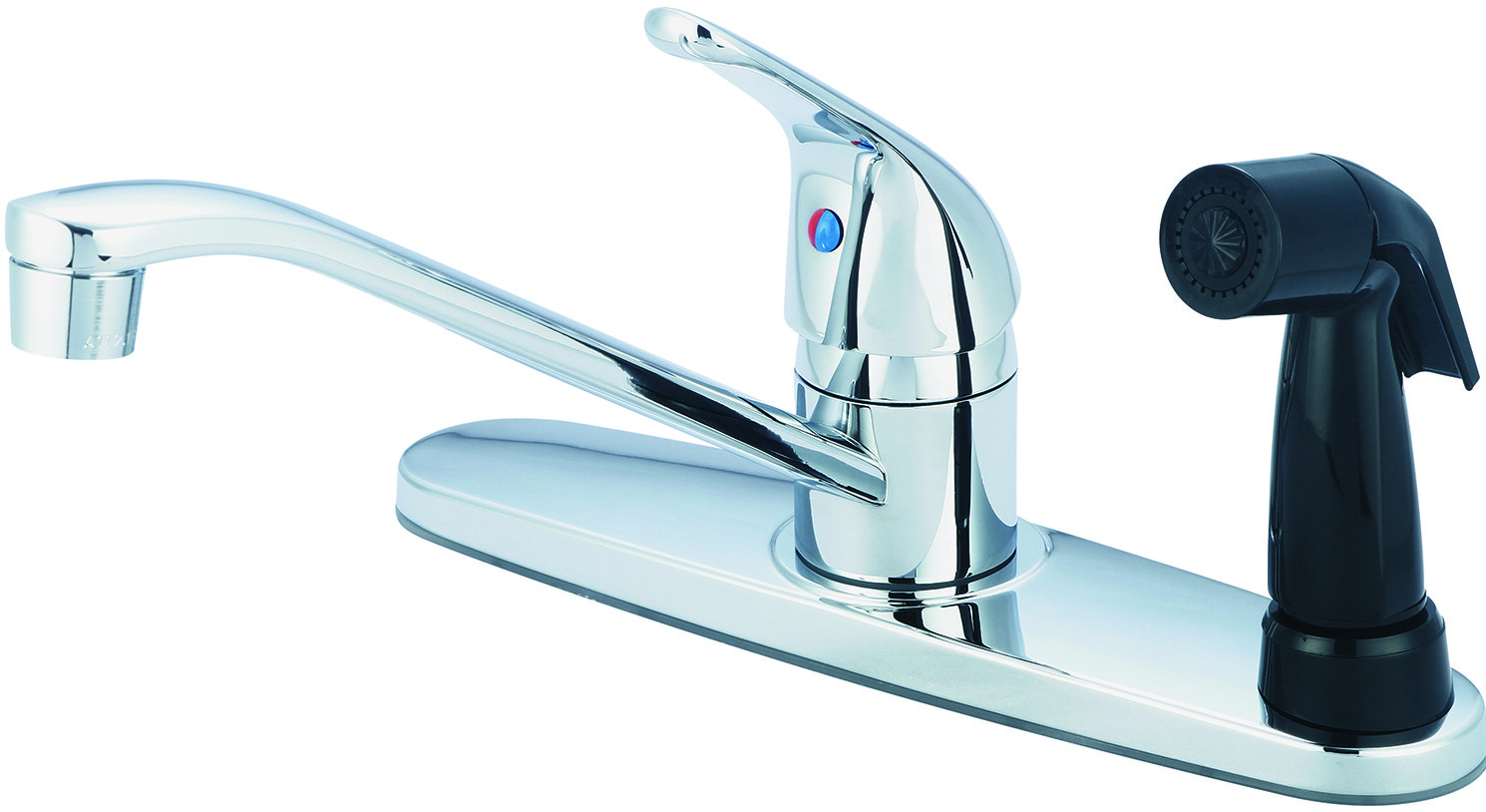 Olympia Faucets Single Handle Kitchen Faucet with Side Spray - Wayfair ...