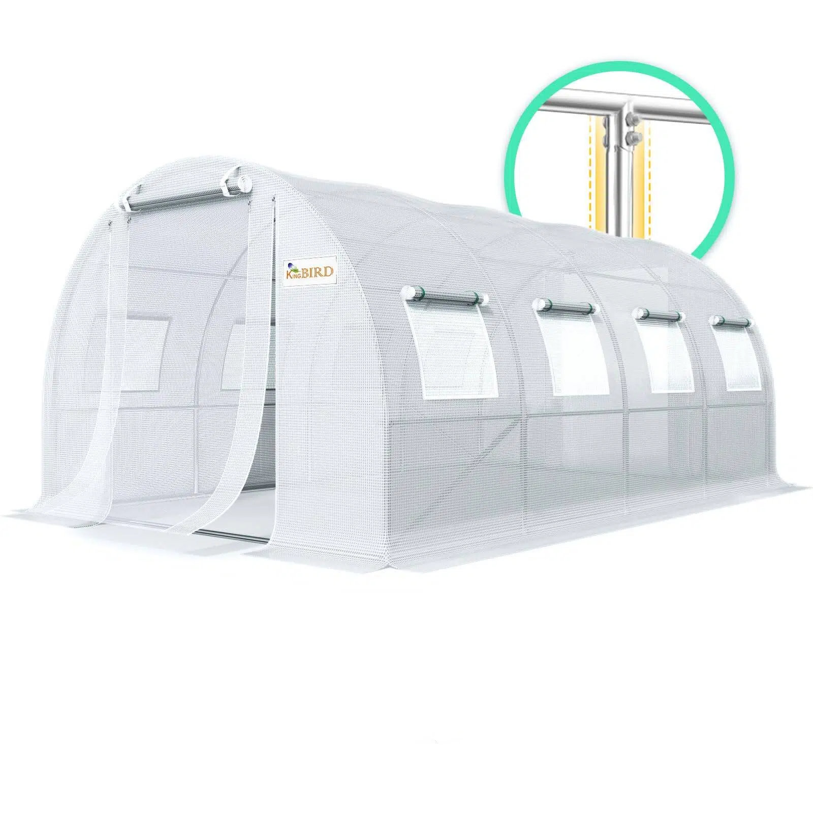KING BIRD Premium 20x10x6.6FT Large Walk-in Greenhouse for Outdoors ...