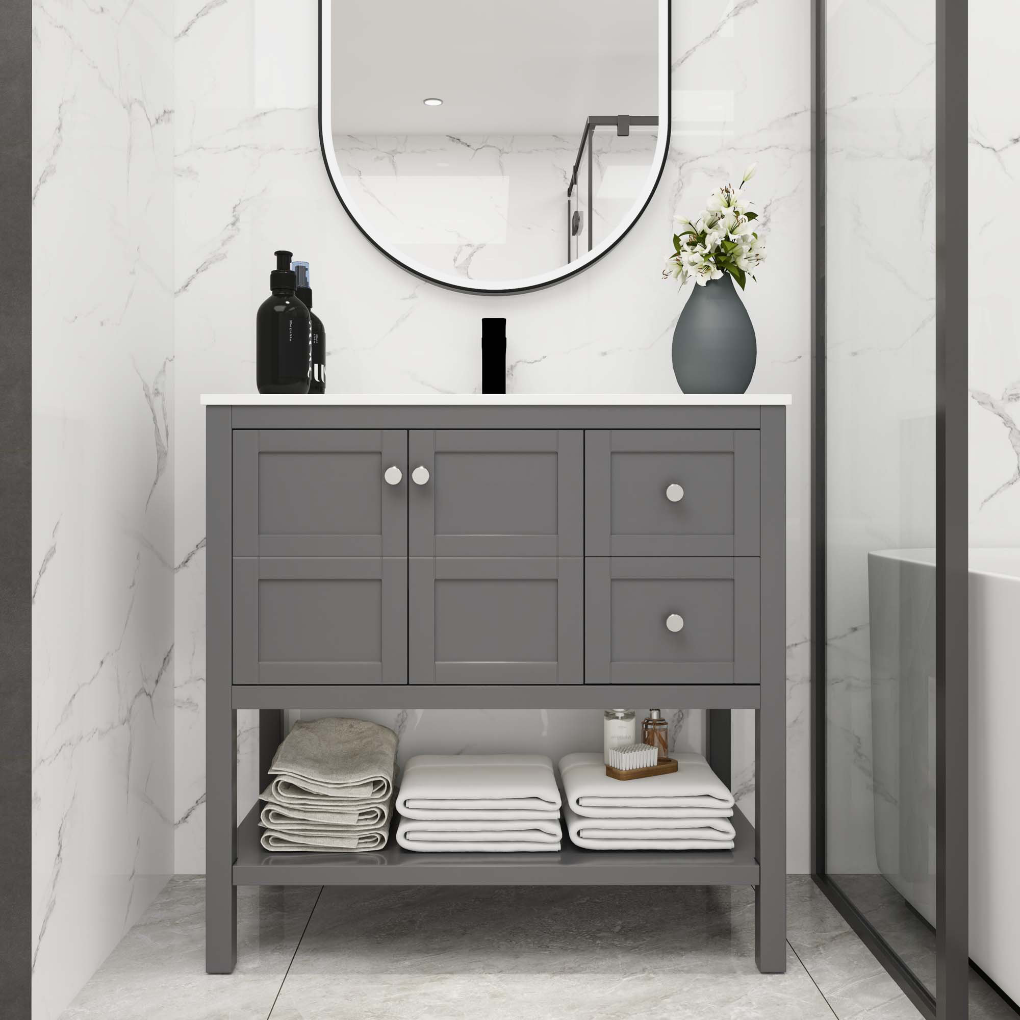 Red Barrel Studio Bathroom Vanity With Gel Basin - Wayfair Canada