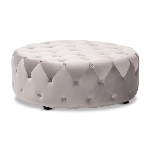 House of Hampton® Capone Velvet Ottoman & Reviews | Wayfair
