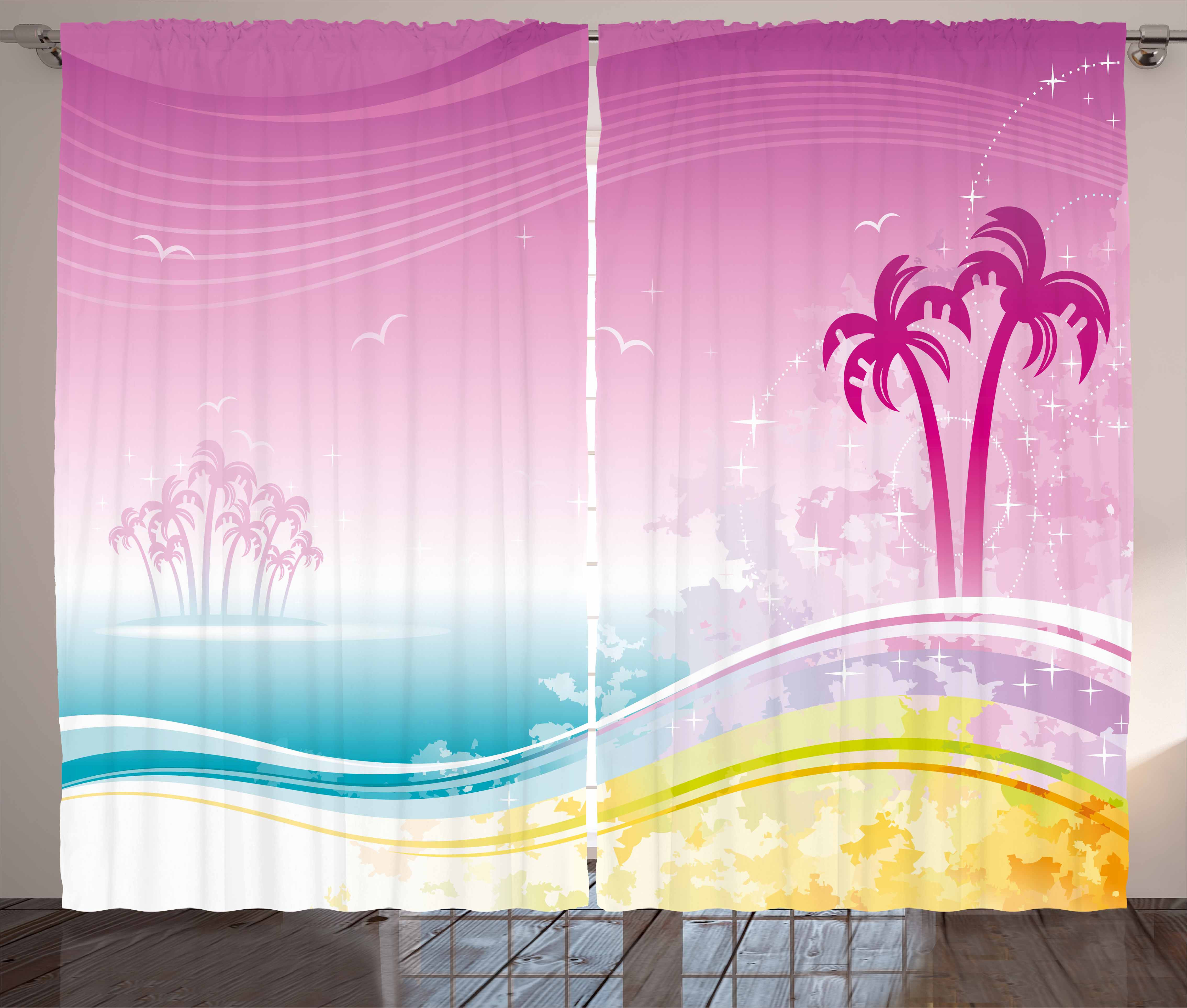 East Urban Home Shallah East Urban Home Curtains 2 Panel Set, Fantasy ...