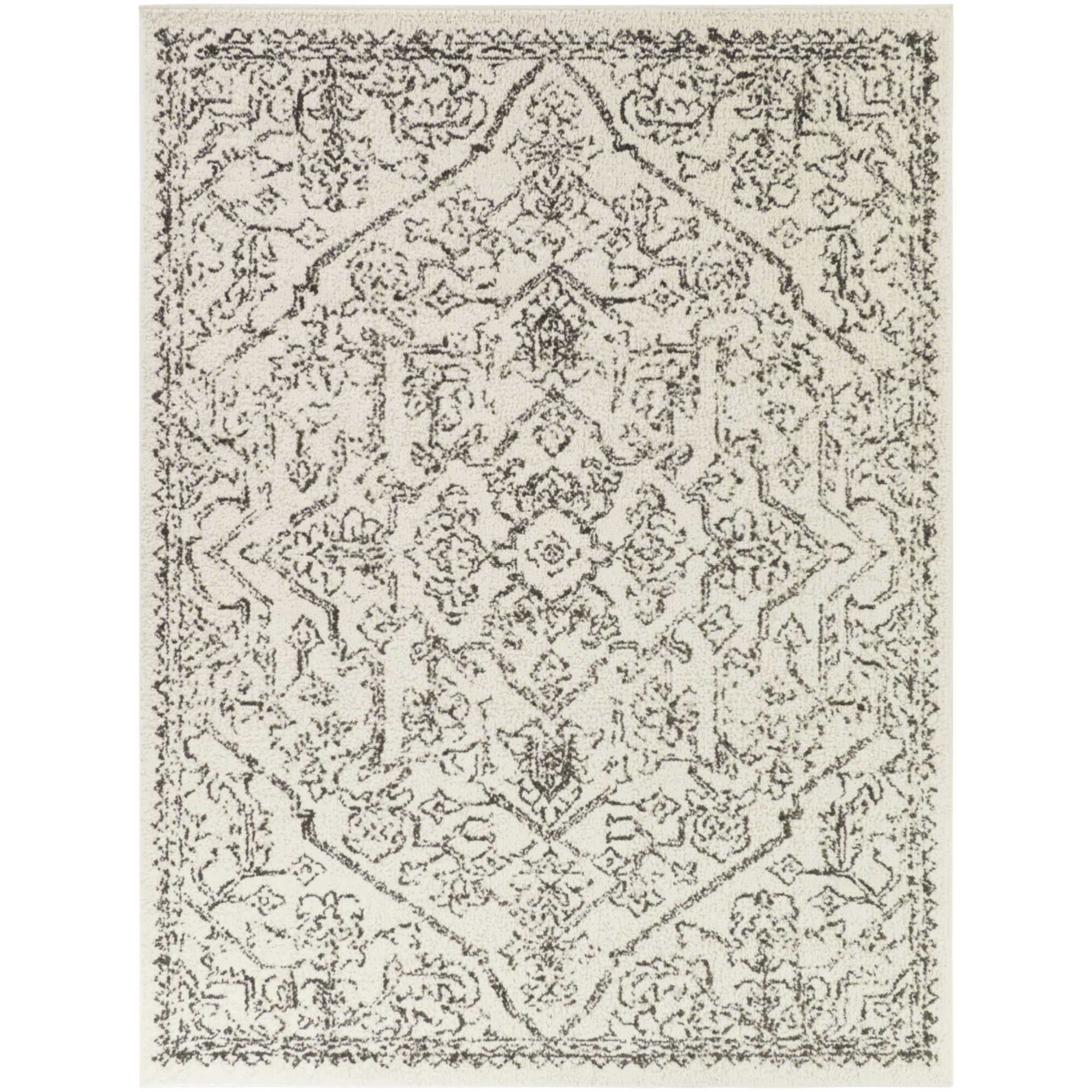 Bungalow Rose Elowen Cream Oriental Medallion Area Rug | Wayfair