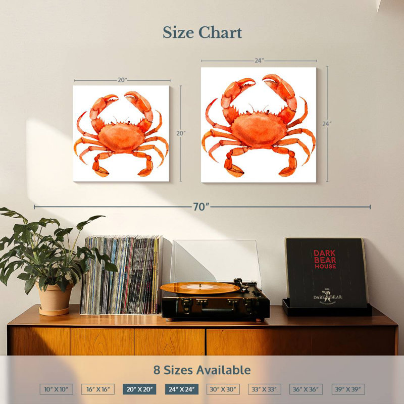 Ebern Designs Brampt Pretty Red Crab | Wayfair