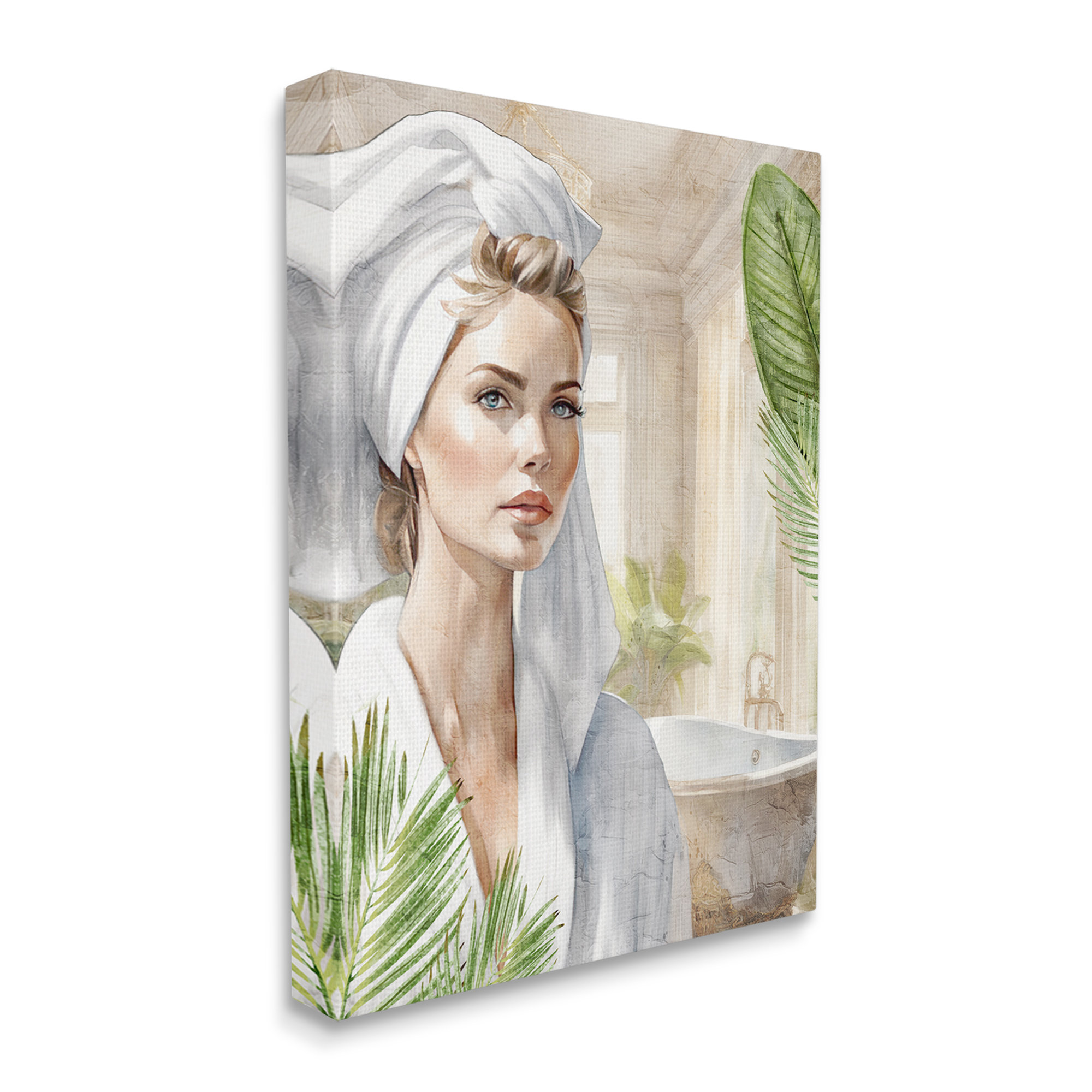 Winston Porter Fashionista Bathroom Portrait Canvas Wall Art by Kim ...