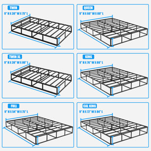 Alwyn Home Nazarene 9 Inch Metal Box Spring, Easy Assembly & Reviews ...