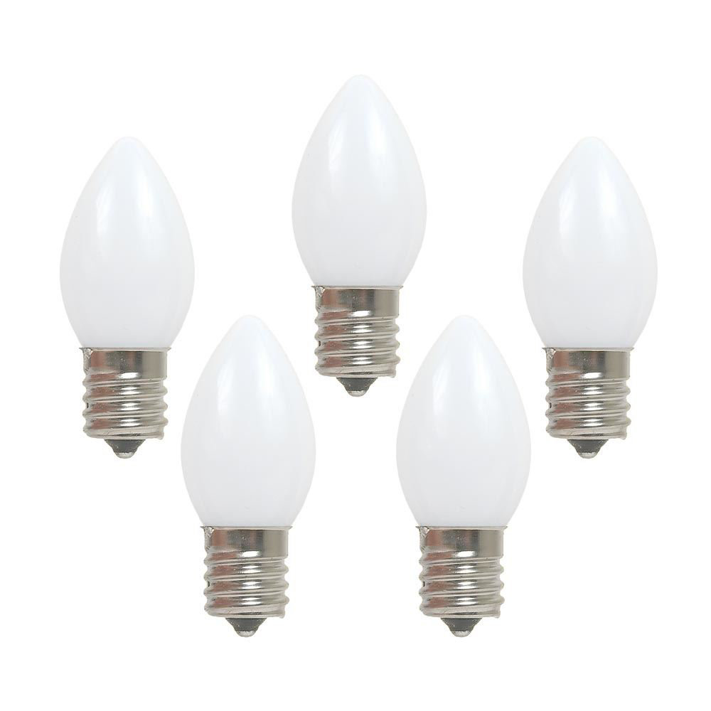 The Holiday Aisle® Outdoor Christmas C7 LED Plastic Ceramic Light Bulbs ...