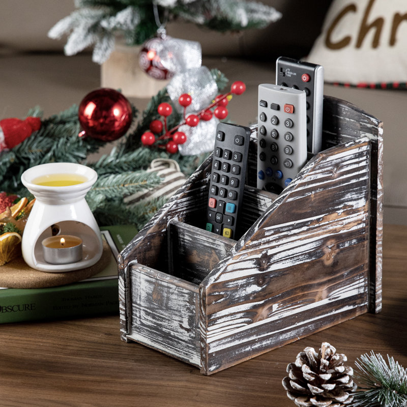 MyGift Tabletop Solid Wood Remote Control Holder & Reviews | Wayfair