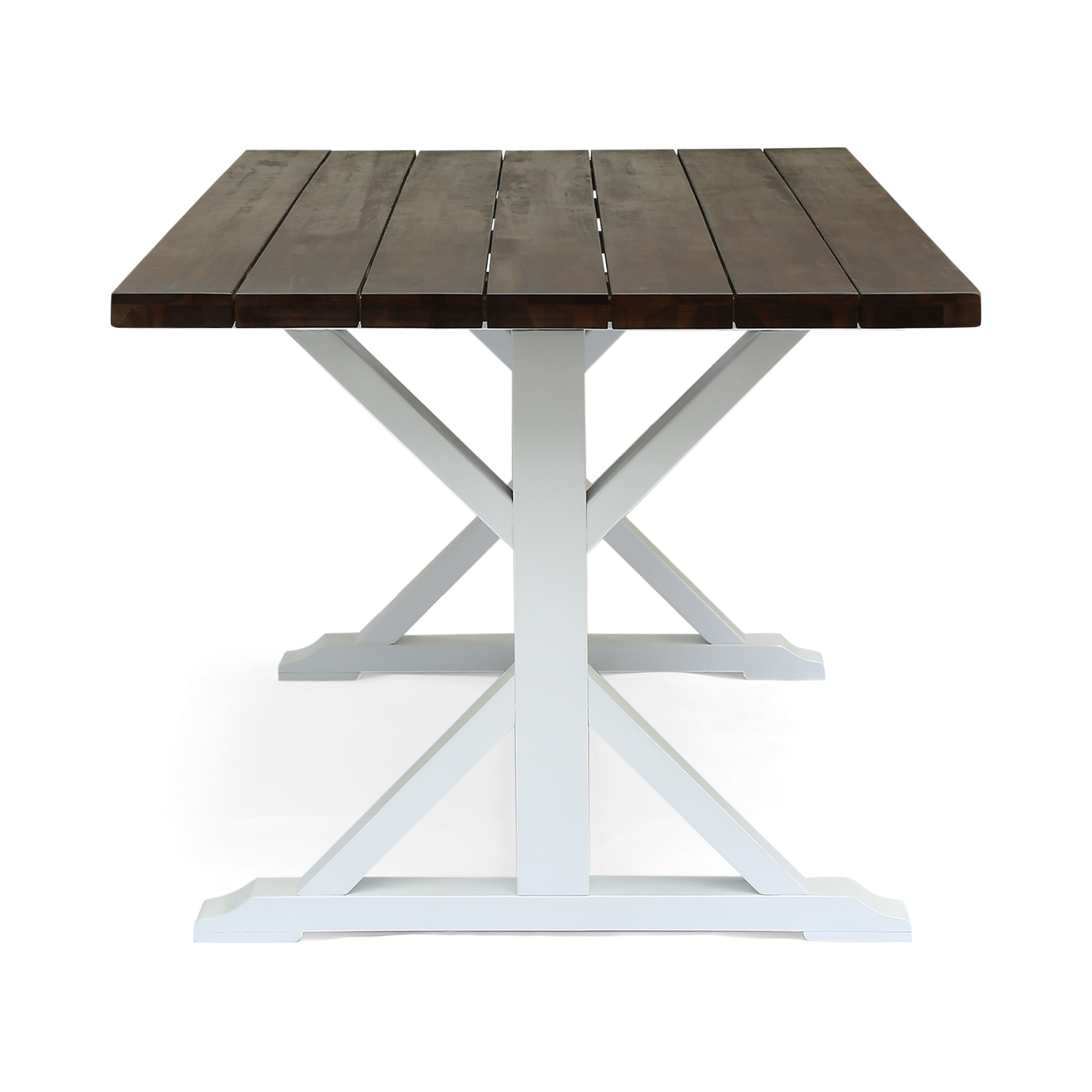 Gracie Oaks Longford Outdoor Rustic Farmhouse Dining Table | Wayfair