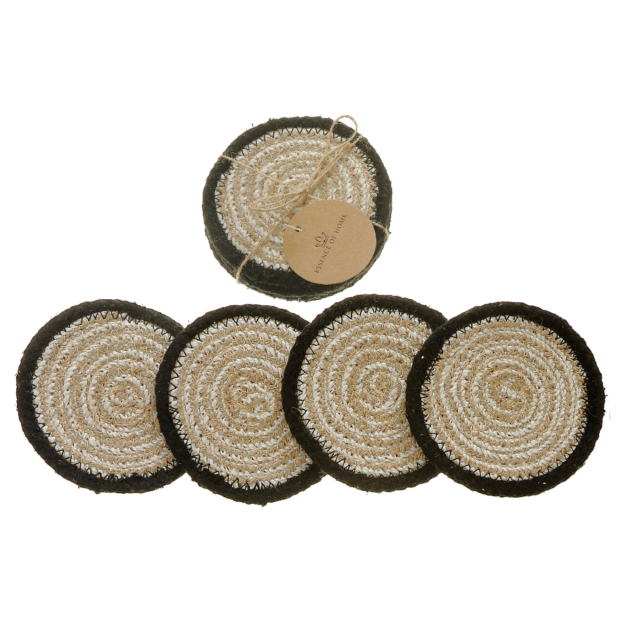 iH casadécor Ih Casadecor Bamboo Round 4 Piece Coaster Set | Wayfair