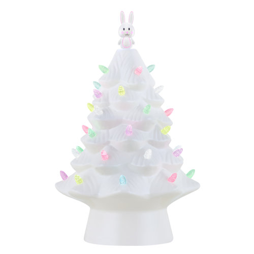 The Holiday Aisle® Ceramic Easter Bunny Teal Tree & Reviews | Wayfair