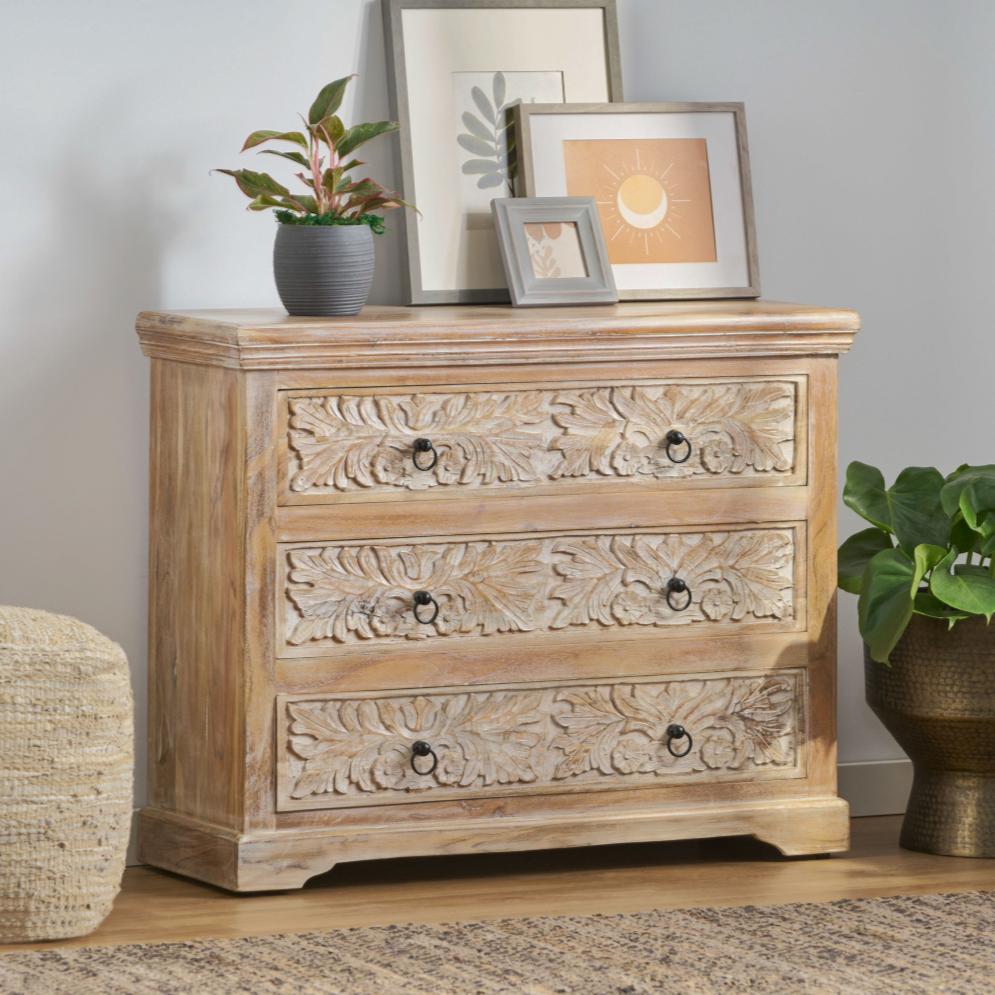 Langley Street Logston Handcrafted 3 Drawer Dresser & Reviews - Wayfair ...