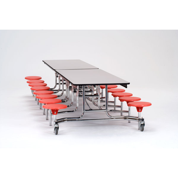 National Public Seating 59'' Rectangle Stool Cafeteria Table | Wayfair