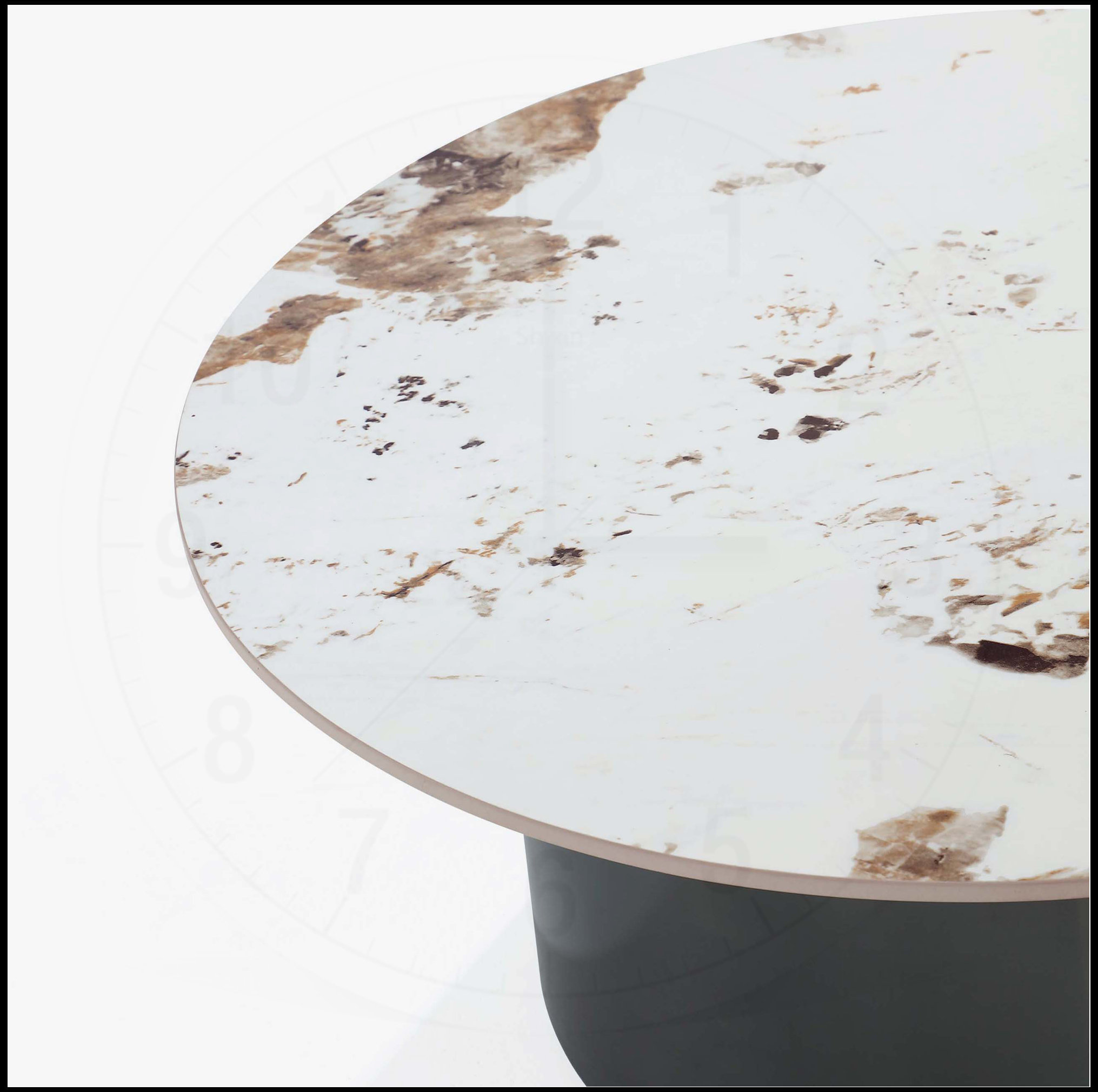 Ivy Bronx Alondra Sintered Stone Top Coffee Table with Modern Round ...