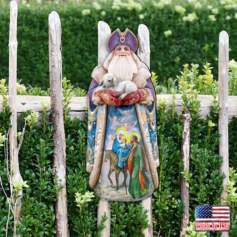 The Holiday Aisle® Santa and the Guardian Angels Diminutive Wall Decor ...