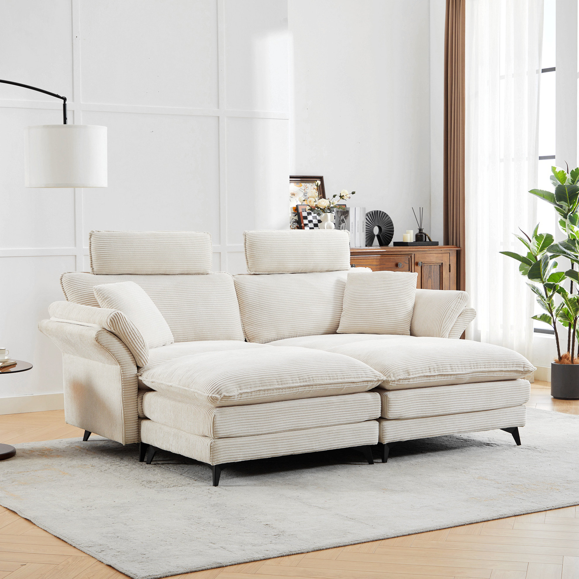 Latitude Run® Canapé modulaire à assise profonde, canapé confortable ...