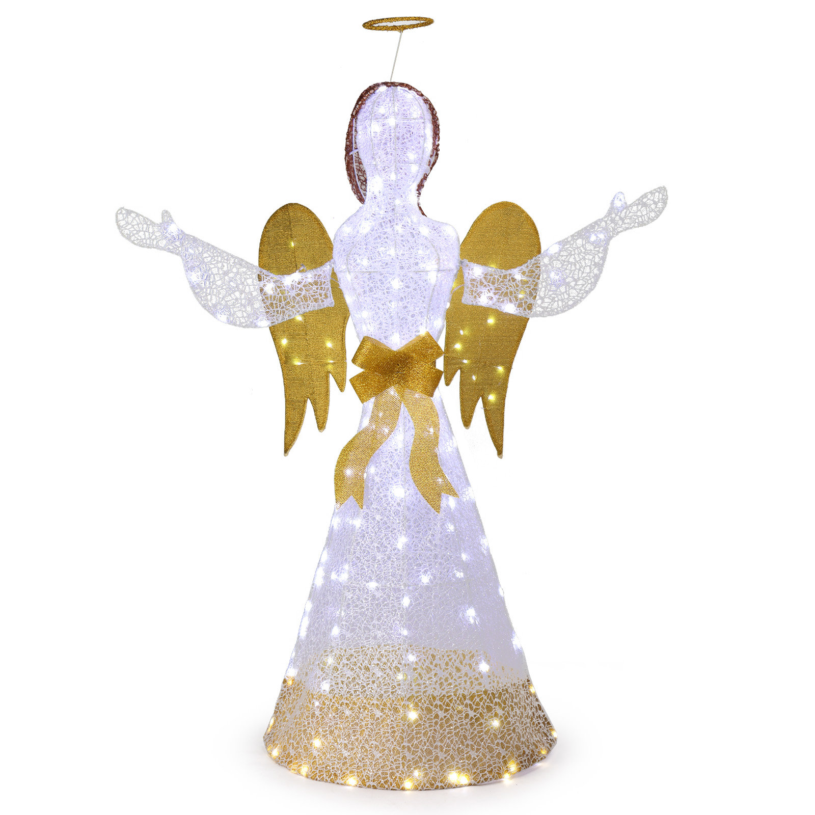 The Holiday Aisle® 4.5FT Lighted Christmas Angel Outdoor Decoration ...