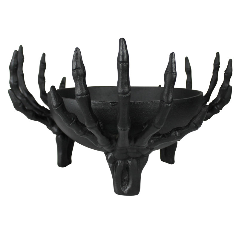 Joss & Main Skeleton Hand Bowl, Aluminum | Wayfair