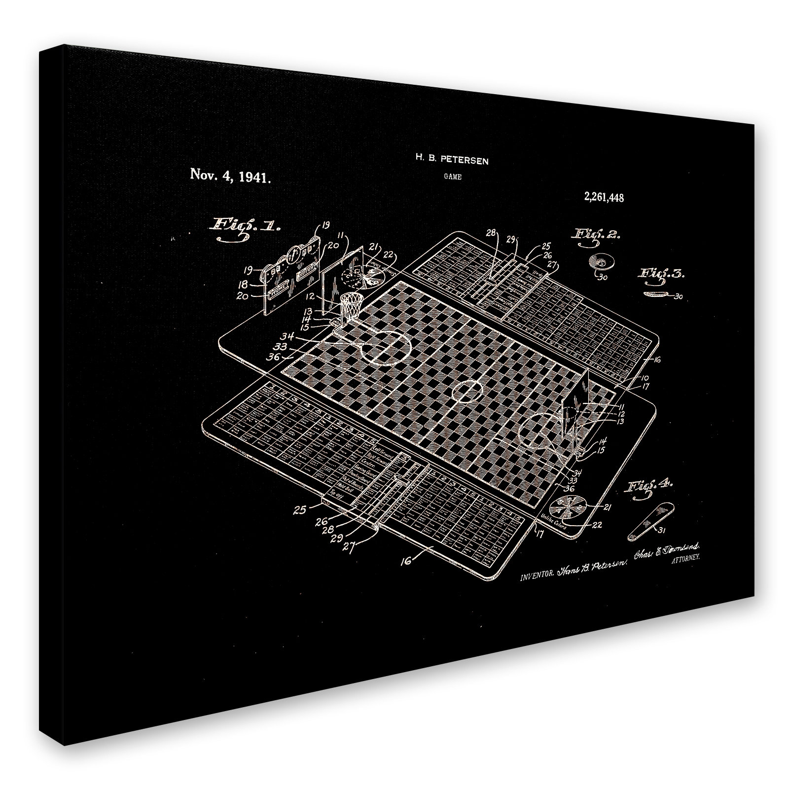 17 Stories Eyron 'Basketball Court Game Patent 1941' Graphic Art Print ...