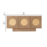 Benjara Noe Ohan 70 Inch Sideboard Buffet Console, 3 Doors, Light Brown ...