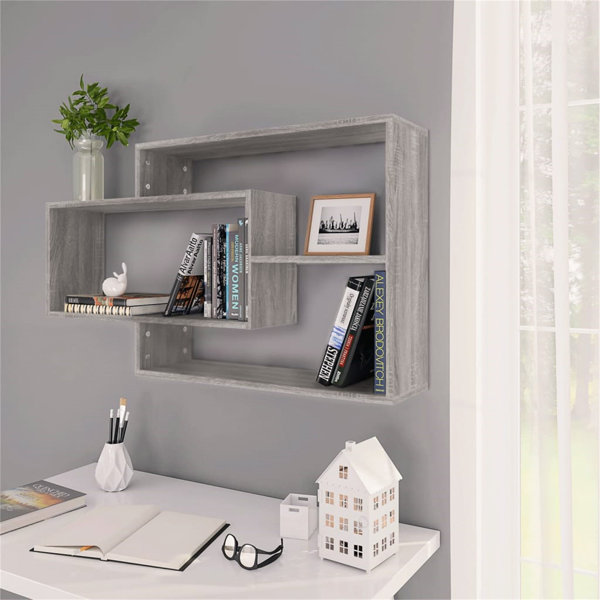 Union Rustic Blunt Wall Shelf Grey Sonoma 104X20x58.5 Cm Engineered ...
