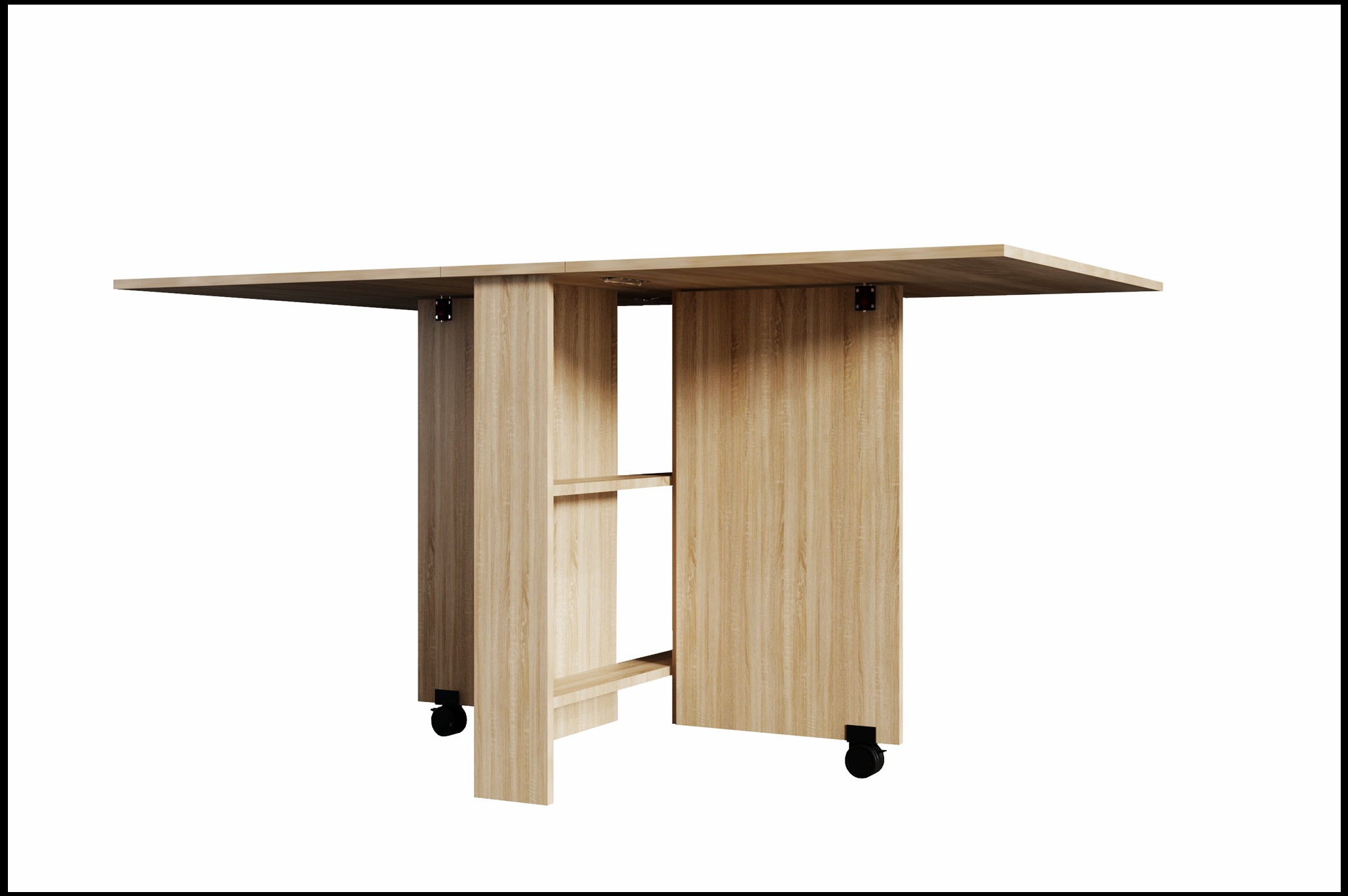 Ebern Designs DFW Folding Dining Table, Versatile Dinner Table with 2 ...
