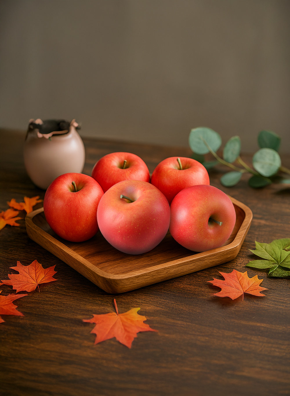 Primrue Faux Red Apples, Realistic Artificial Fruit With Natural Stem ...