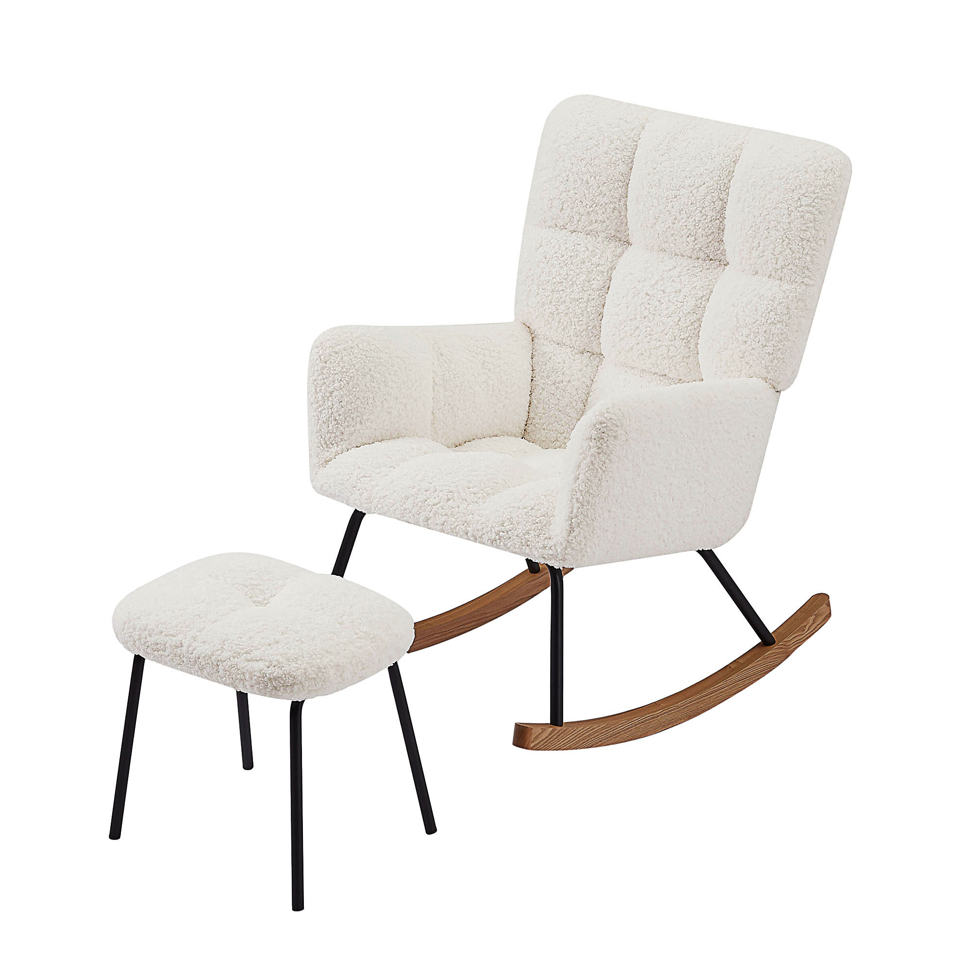 George Oliver Laconda Boucle Rocking Chair | Wayfair
