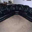 Orren Ellis Jekari 3 - Piece Vegan Leather Reclining Sectional ...