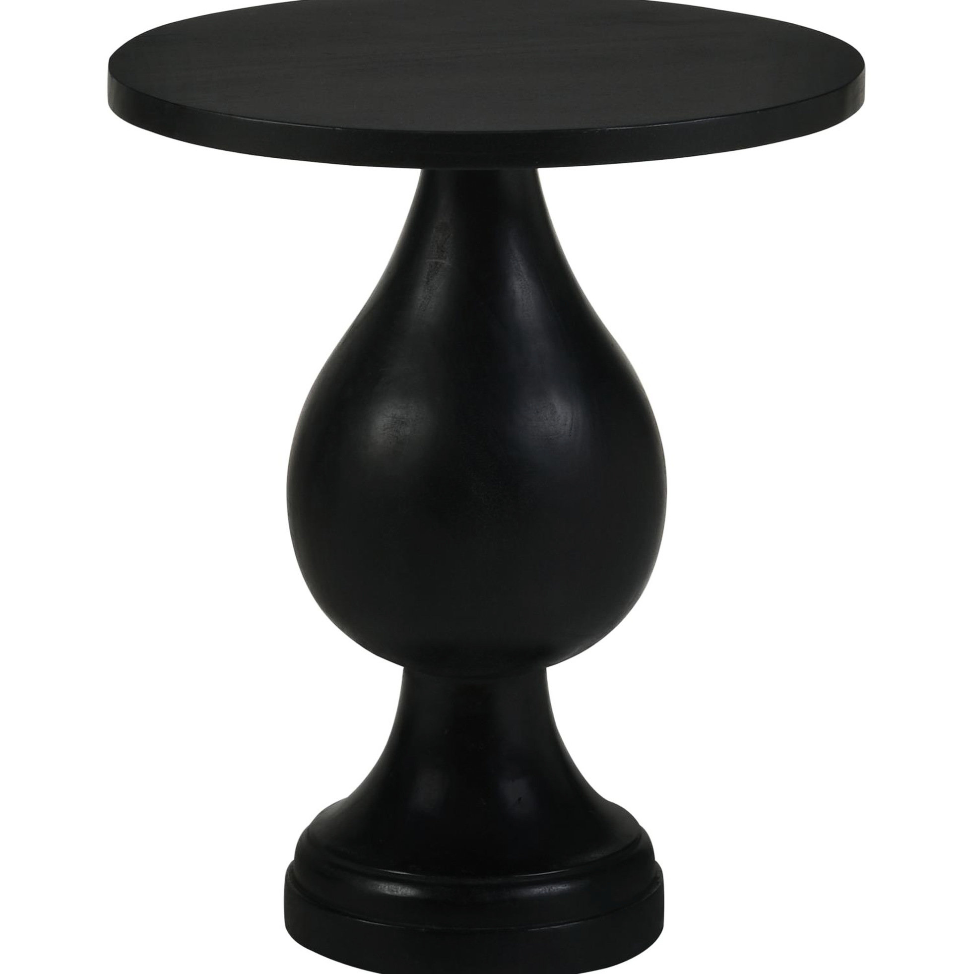 Latitude Run® Mango Wood Living Area Table, Black Stain Finish ...