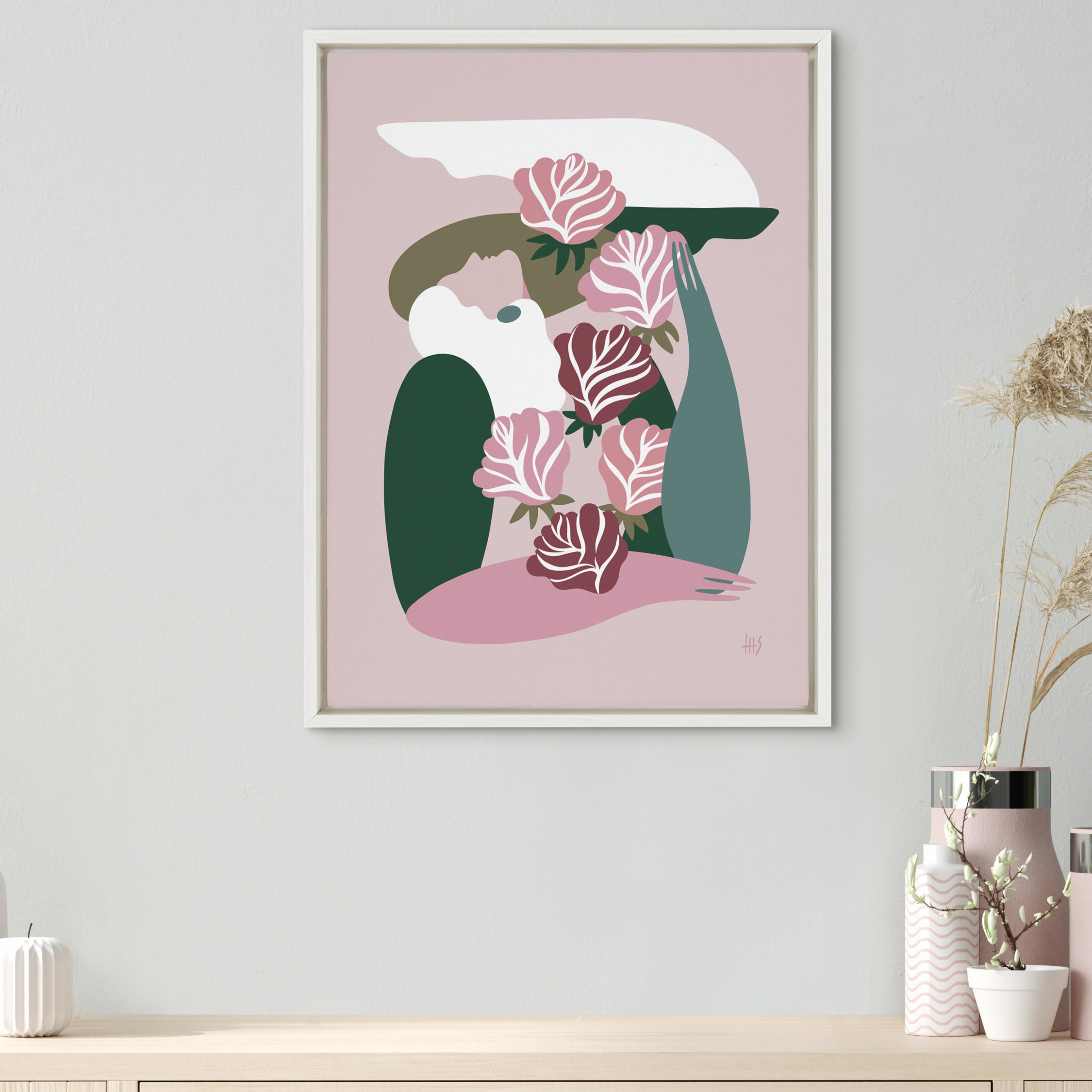 Everly Quinn Abstract Figure 4 by Maggie Stephenson - Floater Frame ...