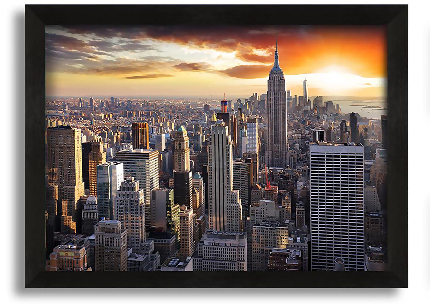 Latitude Run City in the Sun Rise Skyscrapers - Picture Frame ...