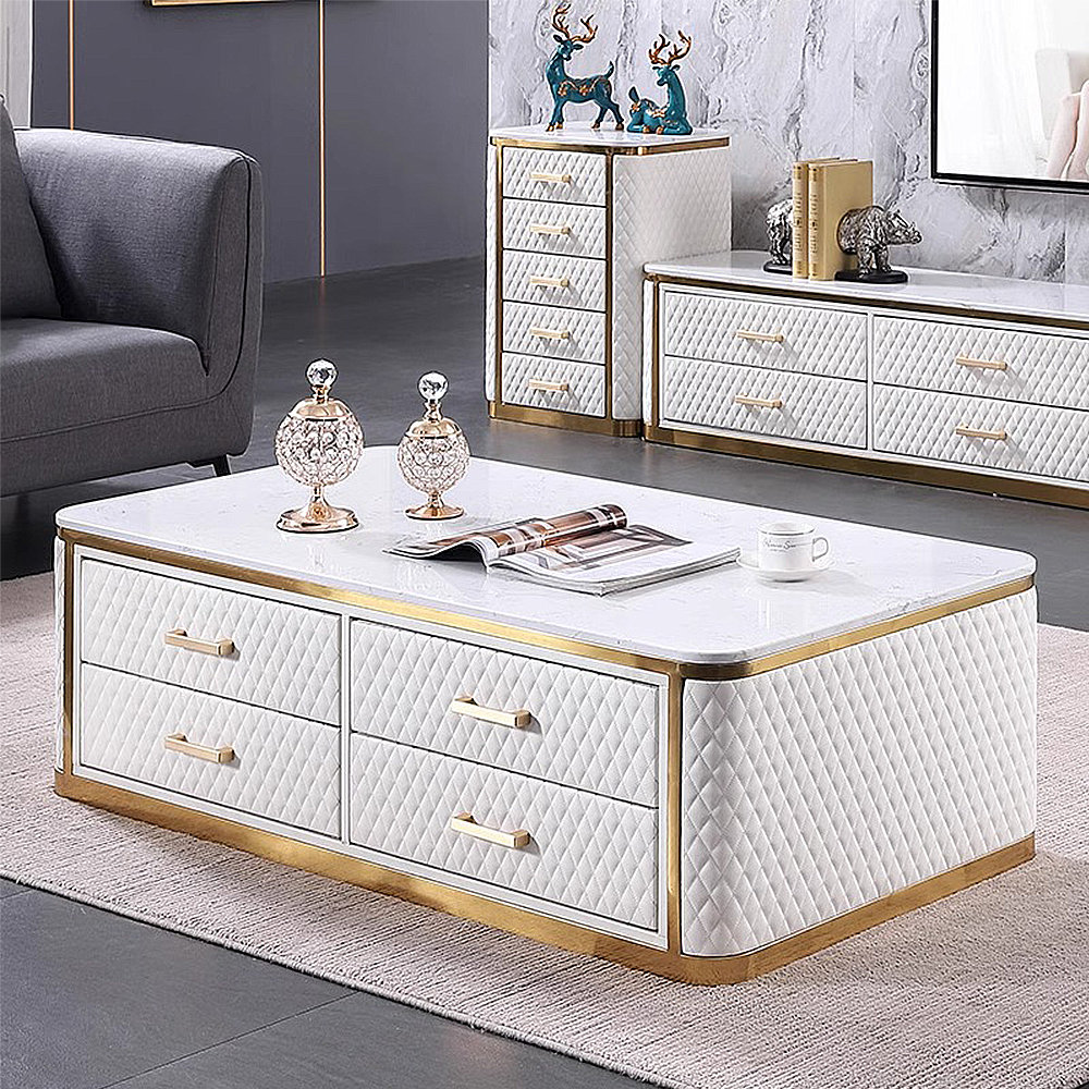 Bkoksety Light luxury minimalist rock plate coffee table | Wayfair