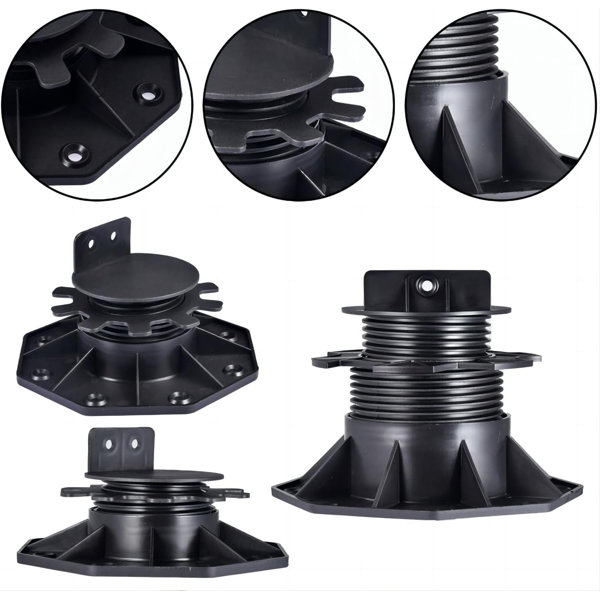 INKEDZ 12Pack Adjustable Deck Support Pedestal Deck Foundation Base ...
