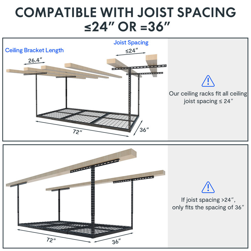 Rebrilliant Maryorie Steel Height -Adjustable Ceiling Mounted Rack ...