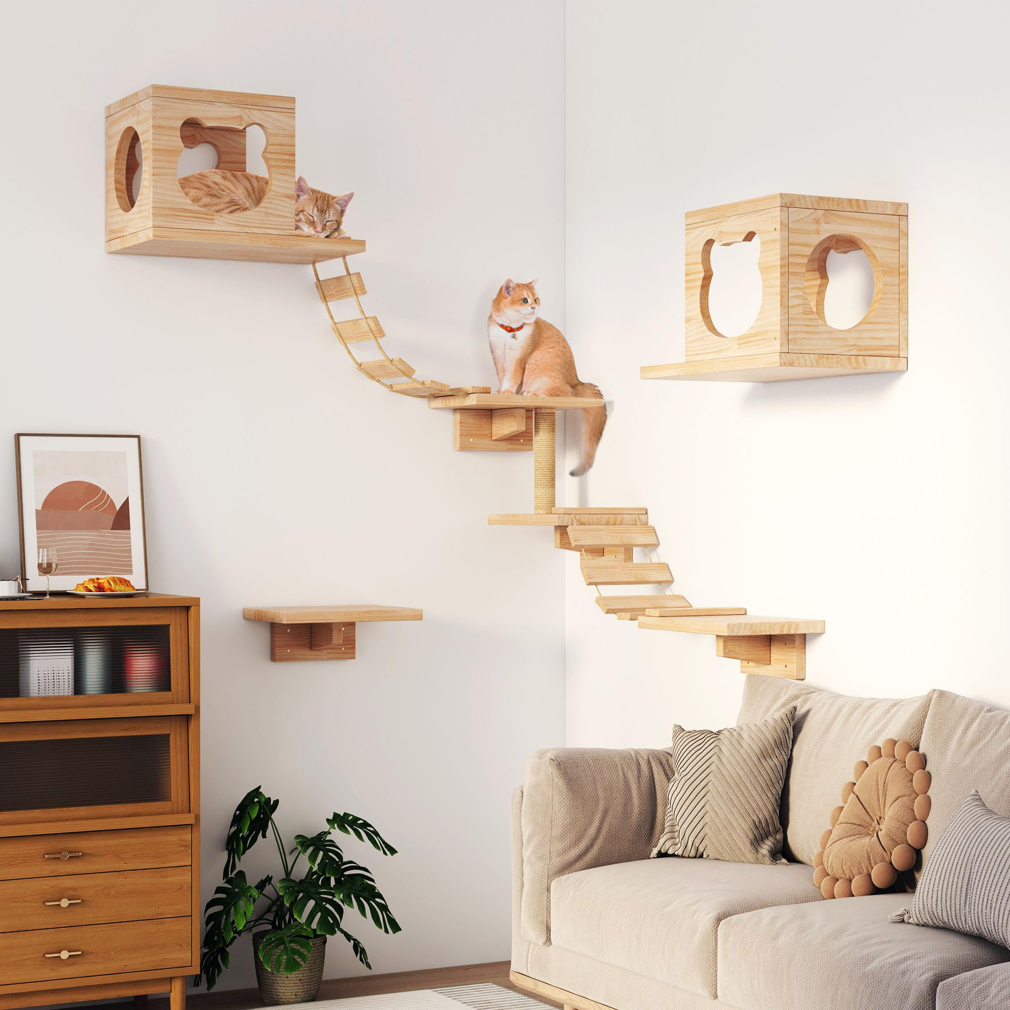 Tucker Murphy Pet™ Cat Wall Furniture, Cat Wall Shelves, Wall Mounted ...